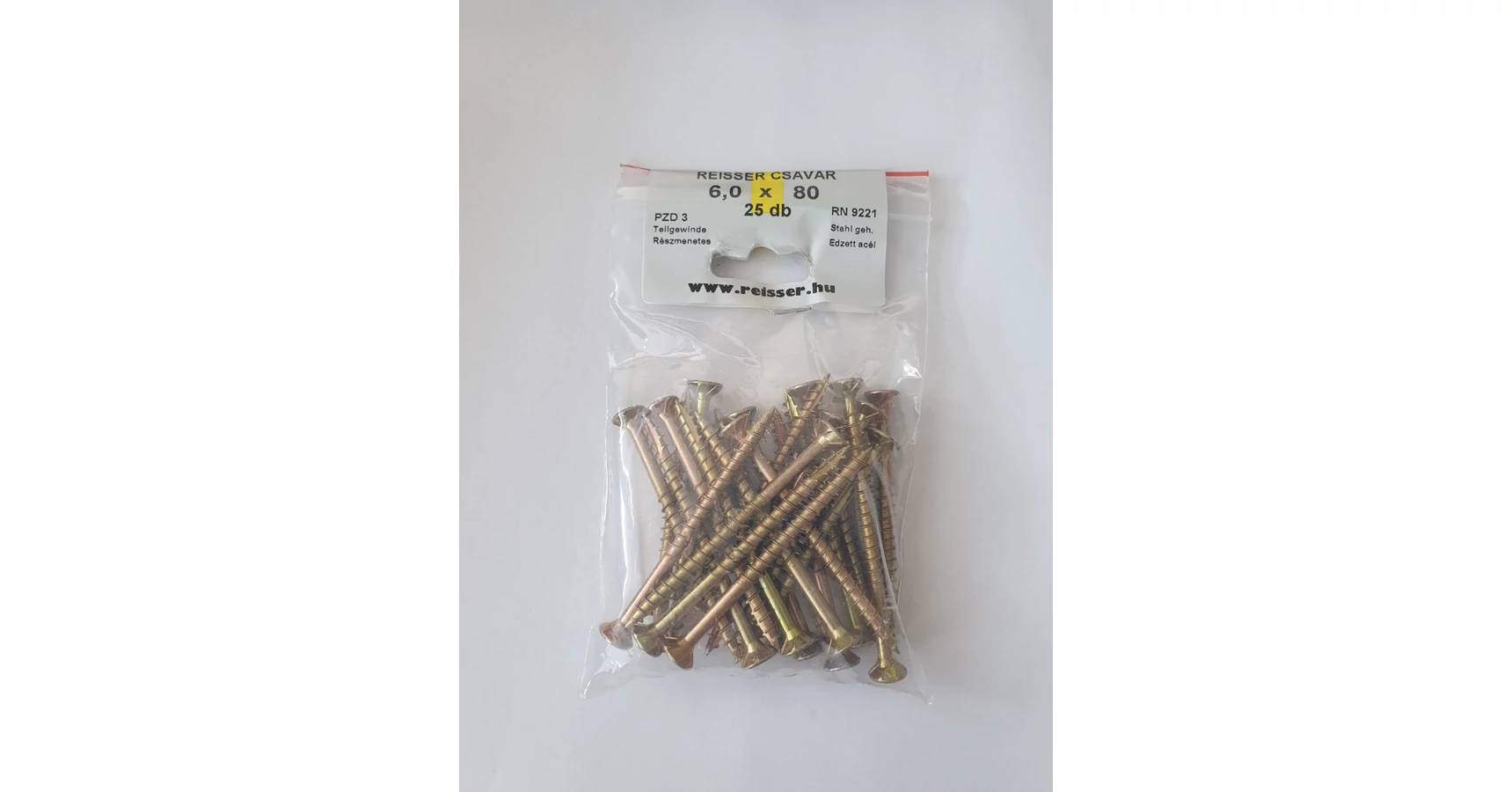 Reisser R2 forgácslapcsavar, 6 x 80 mm, 25 db / csomag - Burkoló Áruház